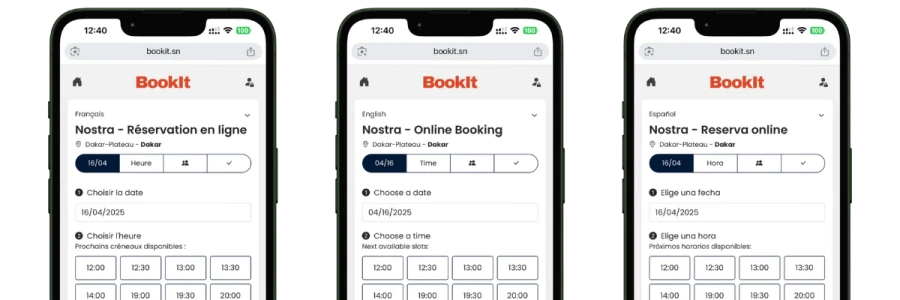 BookIt - Online booking platform in Senegal